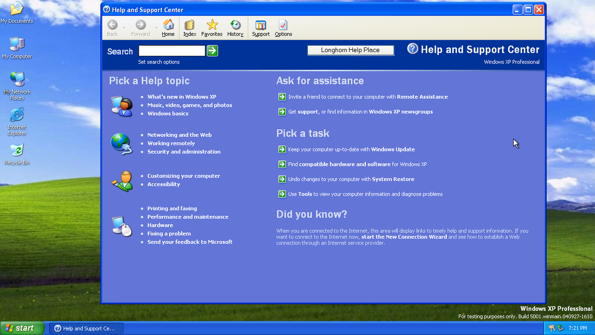 盘点一下被重置后的Windows Longhorn与Windows XP正式版有所变化 - 哔哩哔哩