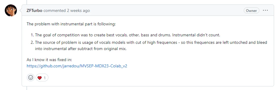 2023.08 迄今最强的开源免费人声分离解决方案MVSEP-MDX23，赶紧把你的Spleeter丢了 - 哔哩哔哩