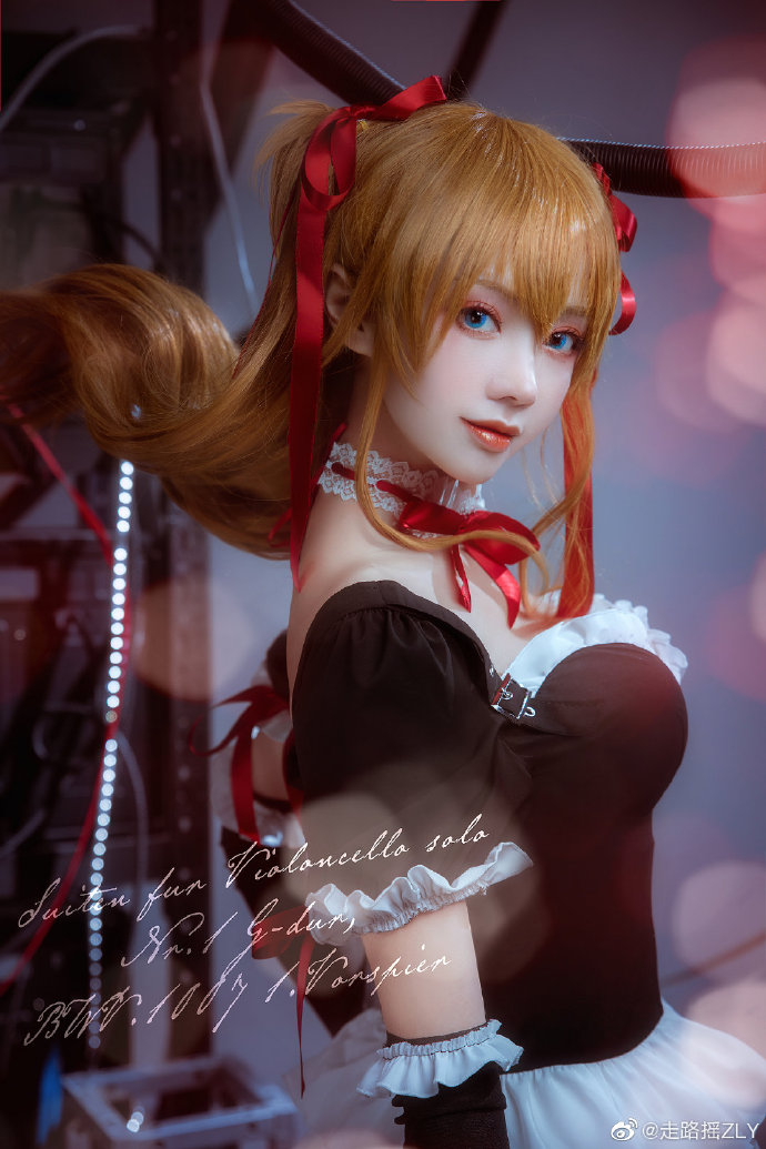 【COS正片】EVA明日香cos,甜美明日香女仆ver - 哔哩哔哩