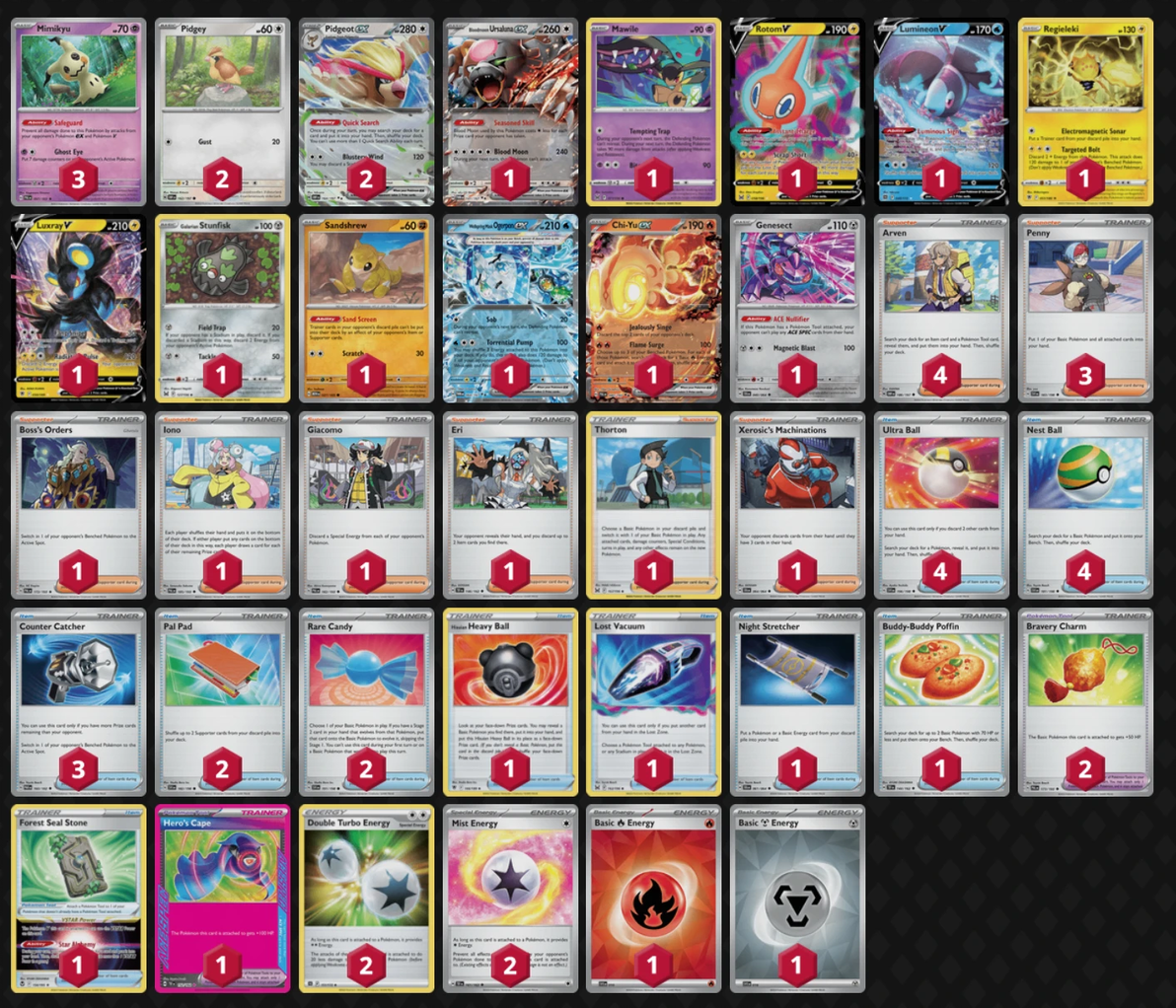 PTCGLIVE-SV7线上赛上位卡组（十） - 哔哩哔哩