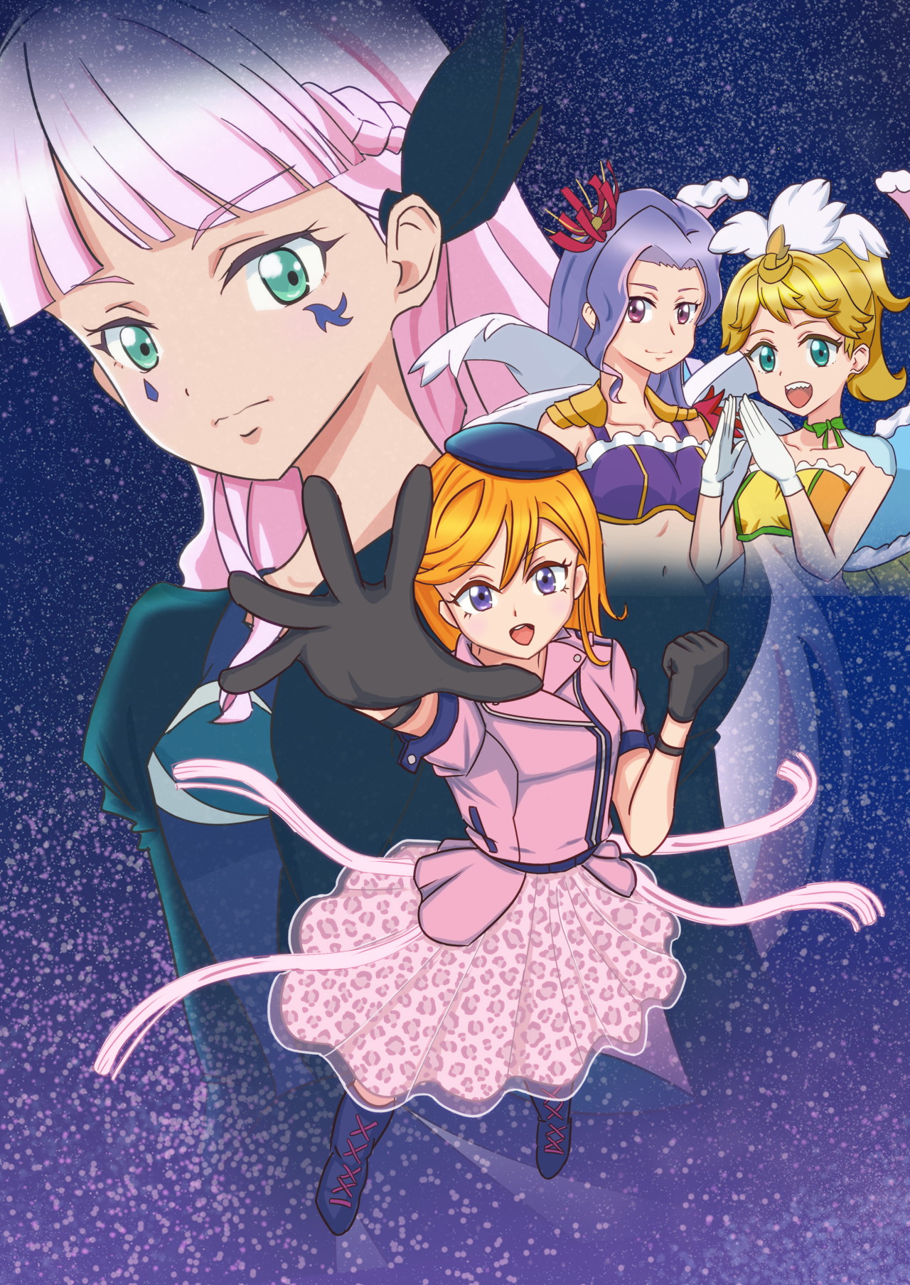 自绘的Liella、superstar角色 - 哔哩哔哩