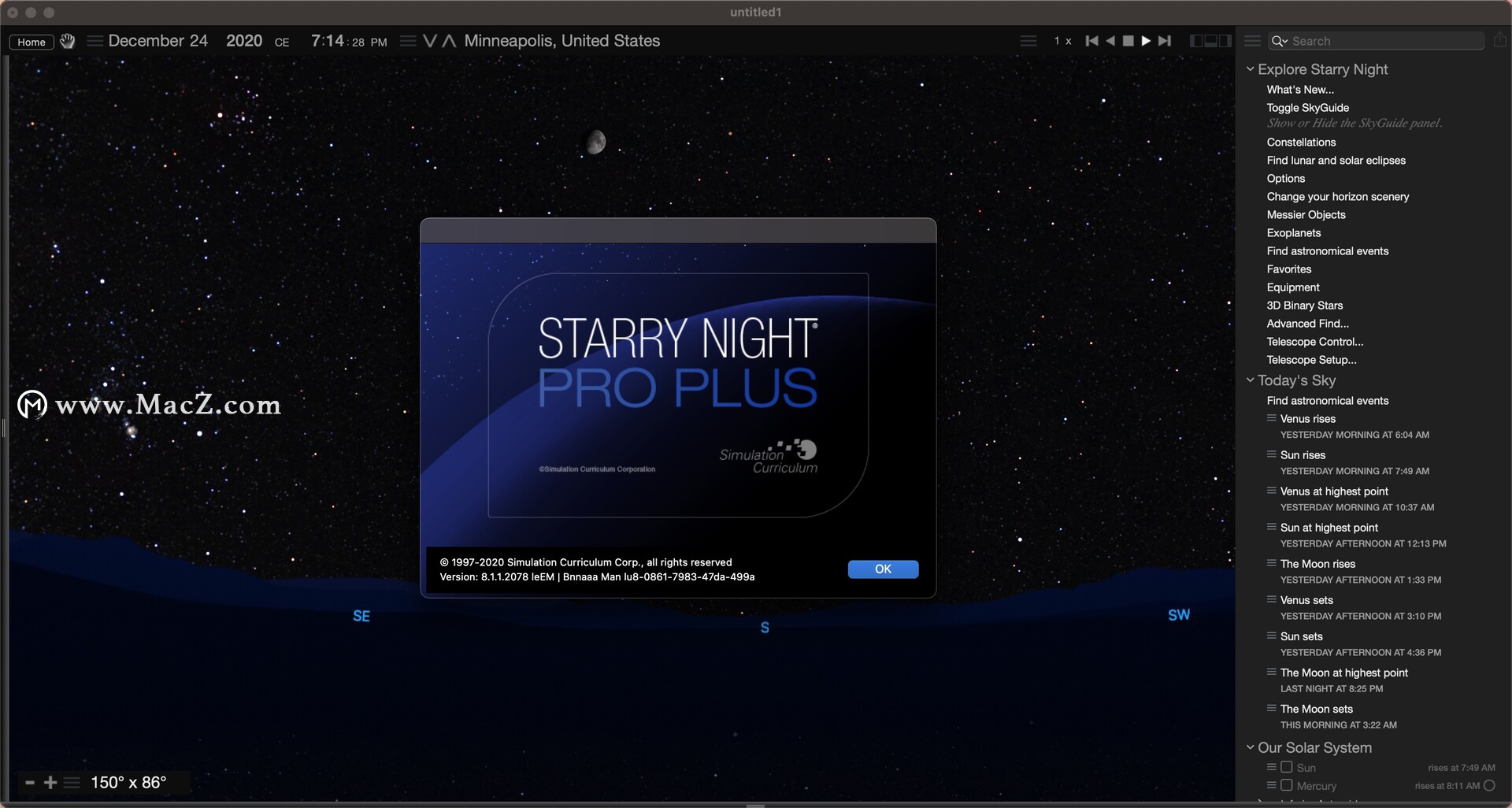 Starry Night Pro Plus 8 Mac(最强天文模拟软件)v8.1.1激活版 - 哔哩哔哩