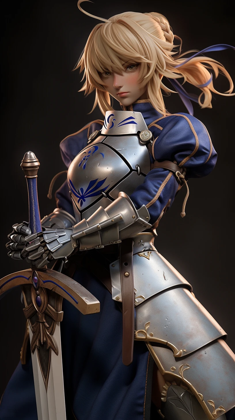 半写实风的Saber与Saber Lily【AI数雕壁纸】 - 哔哩哔哩