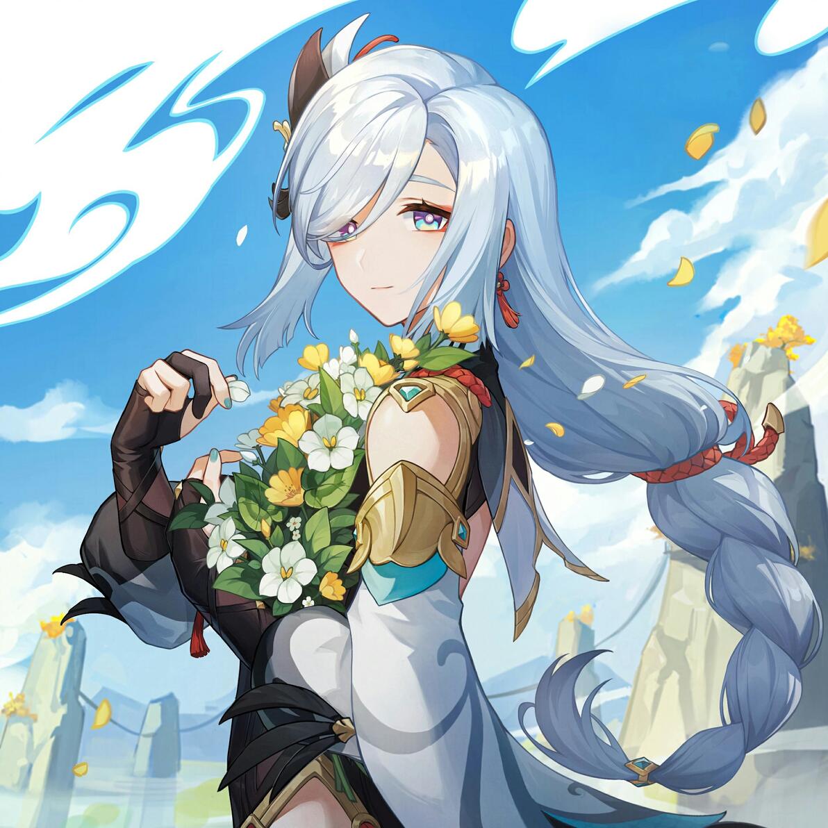 原神申鹤官方生日贺图修复8K无水印 - 哔哩哔哩