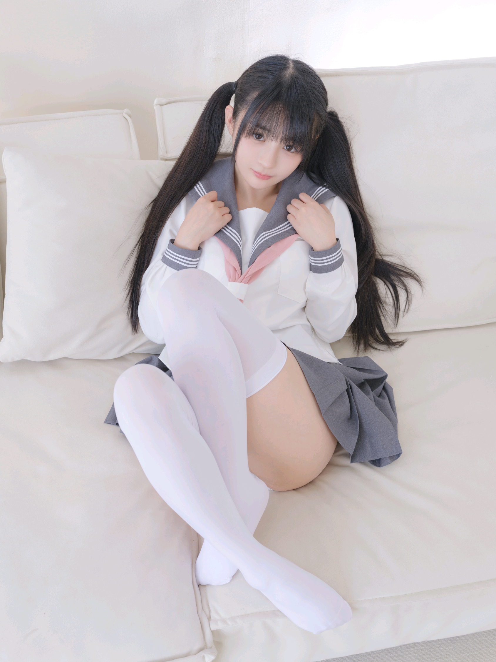 写真丨桜井宁宁 Jk白丝双马尾 哔哩哔哩