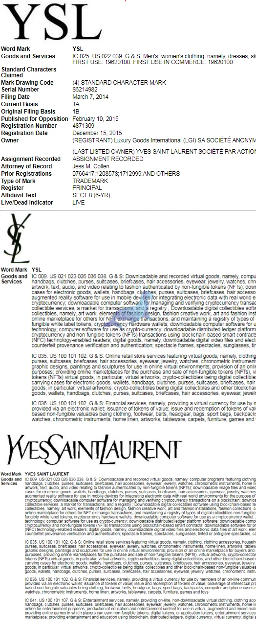 奢侈品牌 YSL 圣罗兰 被SMG律所代理了！案件号：23-cv-61028 - 哔哩哔哩
