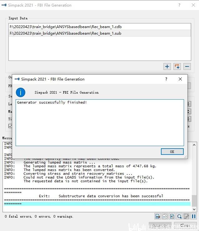 ANSYS生成梁单元矩形梁并导入SIMPACK生成fbi文件 - 哔哩哔哩