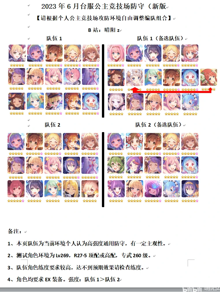 公主连结redive公主连接台服プリコネ20236月公主竞技场pjjc攻防作业pvp(补充版 哔哩哔哩