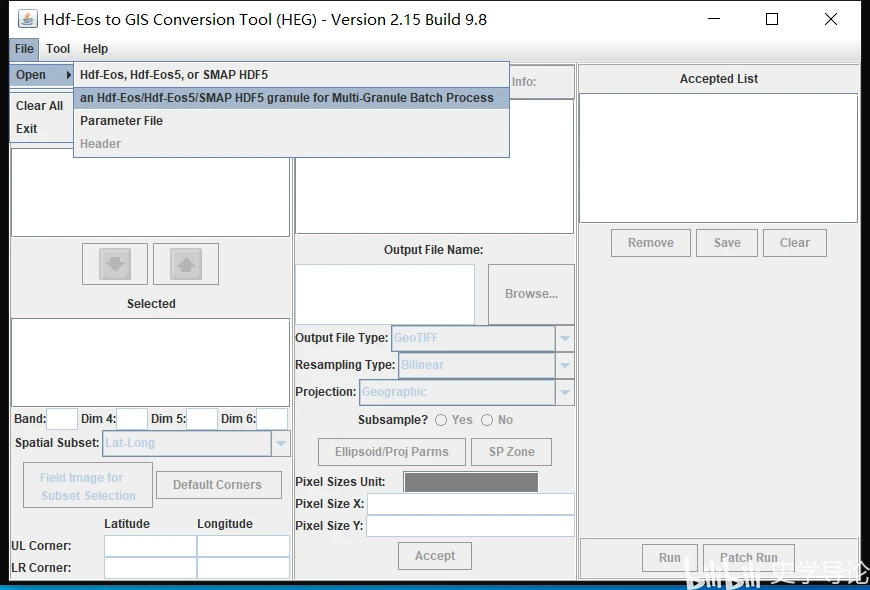 如何批量处理MODIS数据？教你使用HEG工具！ - 哔哩哔哩