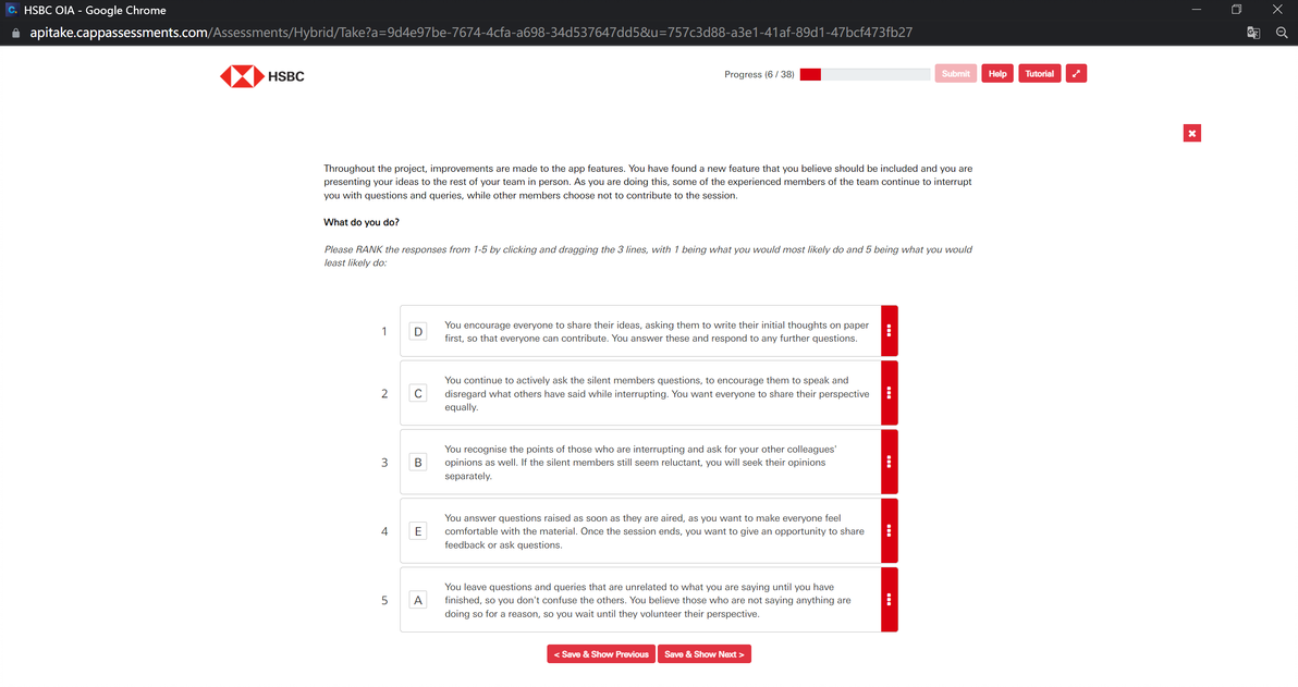 HSBC Online test for the position of Wealth and Personal Banking - 哔哩哔哩