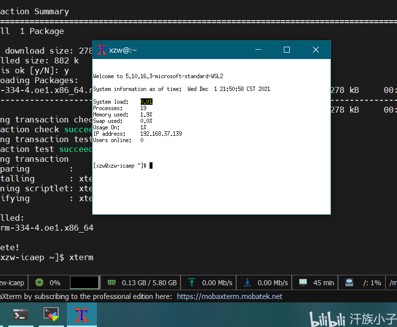 OpenEuler-WSL简单使用 - 哔哩哔哩