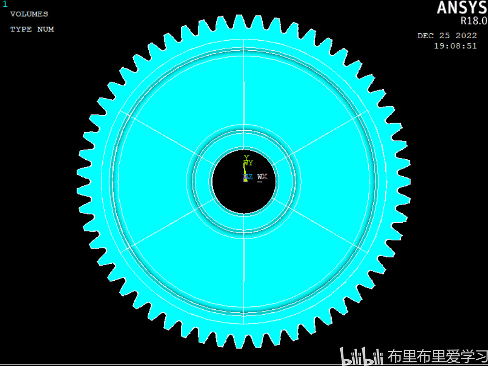 ansys apdl 齿轮 3D单元实体模型 - 哔哩哔哩