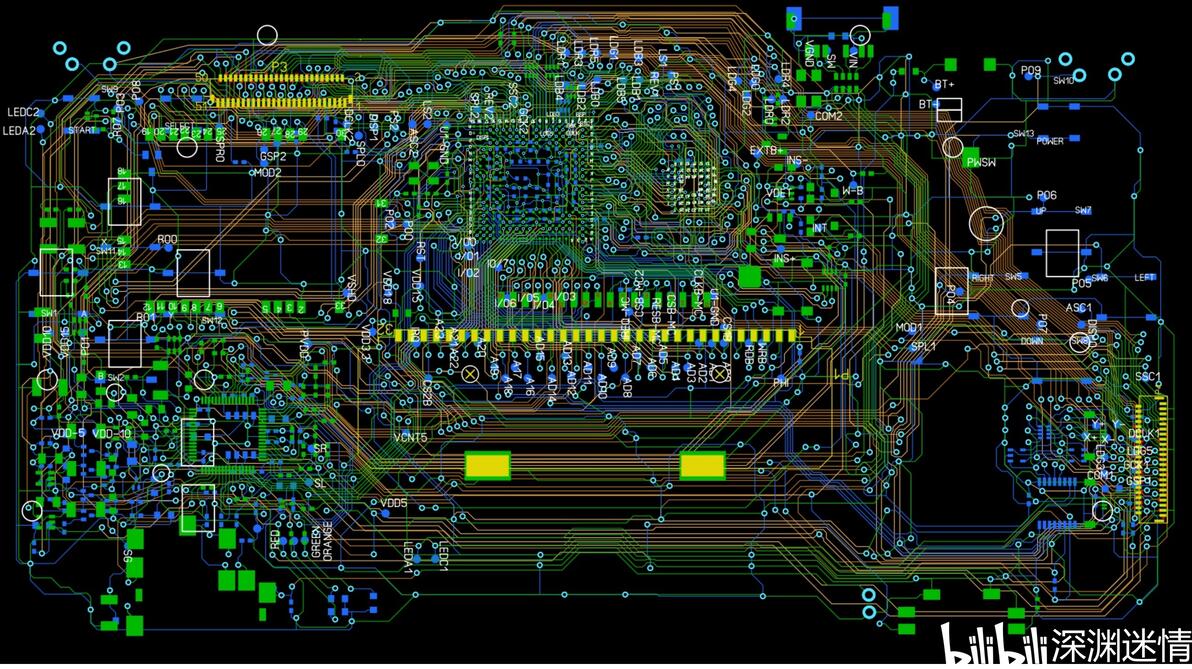 NDS改GBA，尝试搬电子元件用仿GBA形状PCB板改的 - 哔哩哔哩