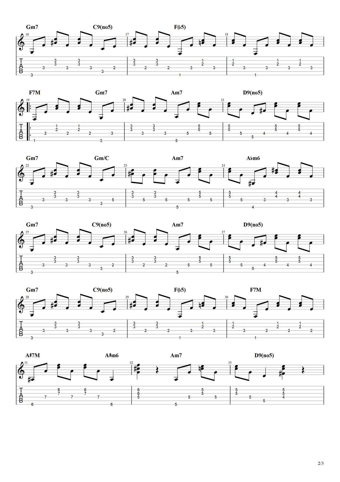 【吉他谱】Kirari futari-mamerico - 哔哩哔哩