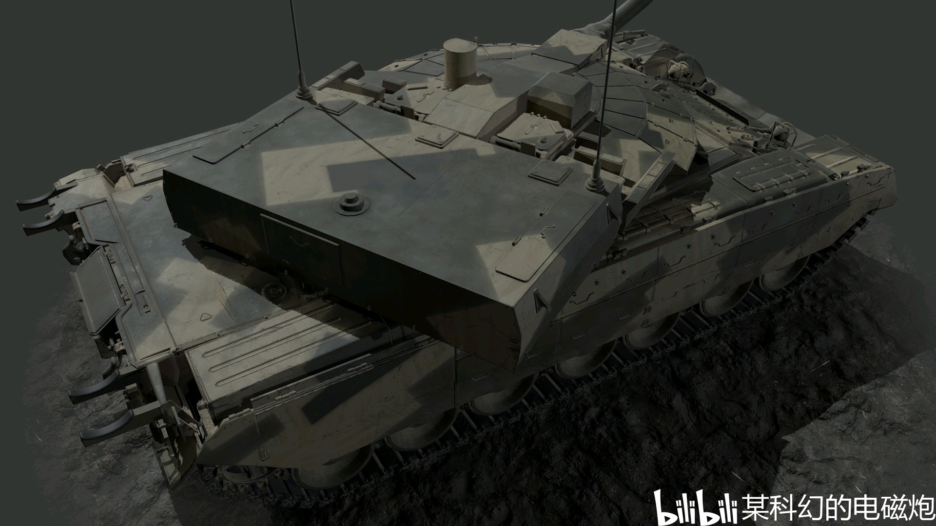 【坦克装甲车辆3D】15 T-80UM2“黑鹰”主战坦克 - 哔哩哔哩