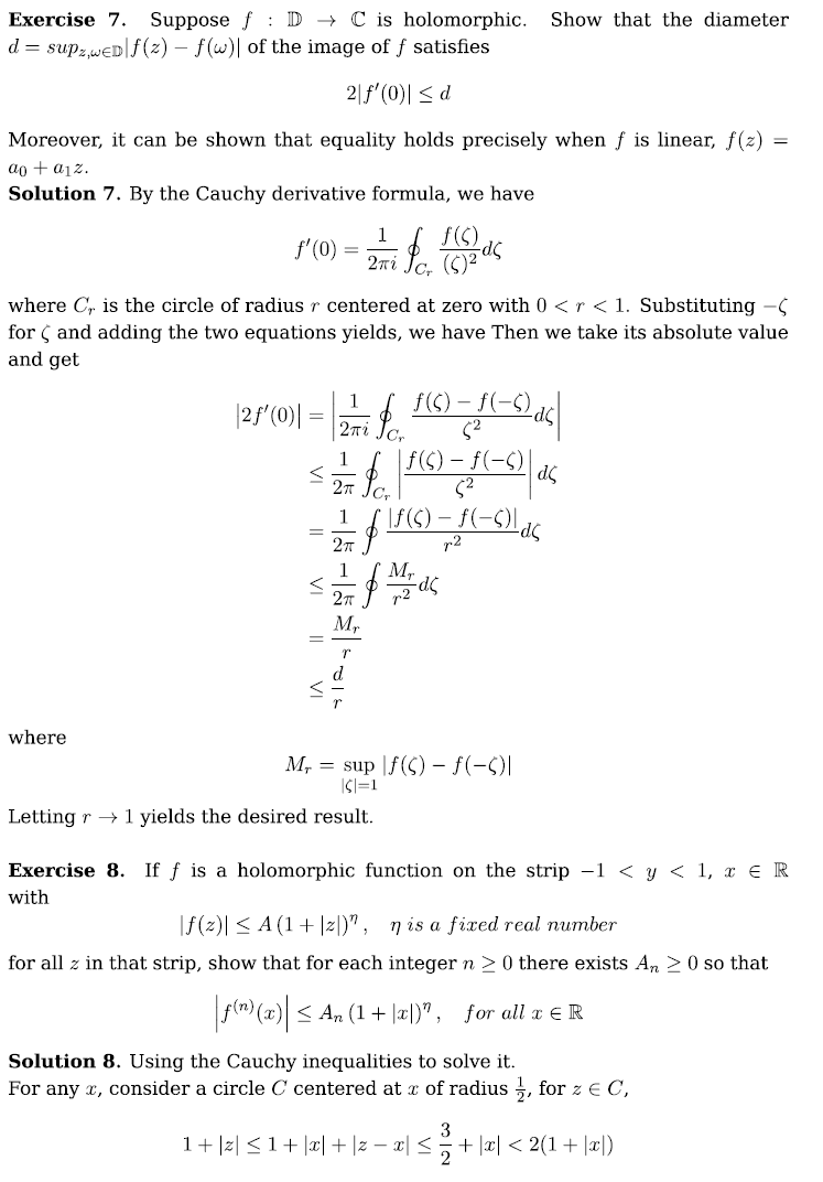 Stein Complex Analysis 复分析第二章答案 - 哔哩哔哩