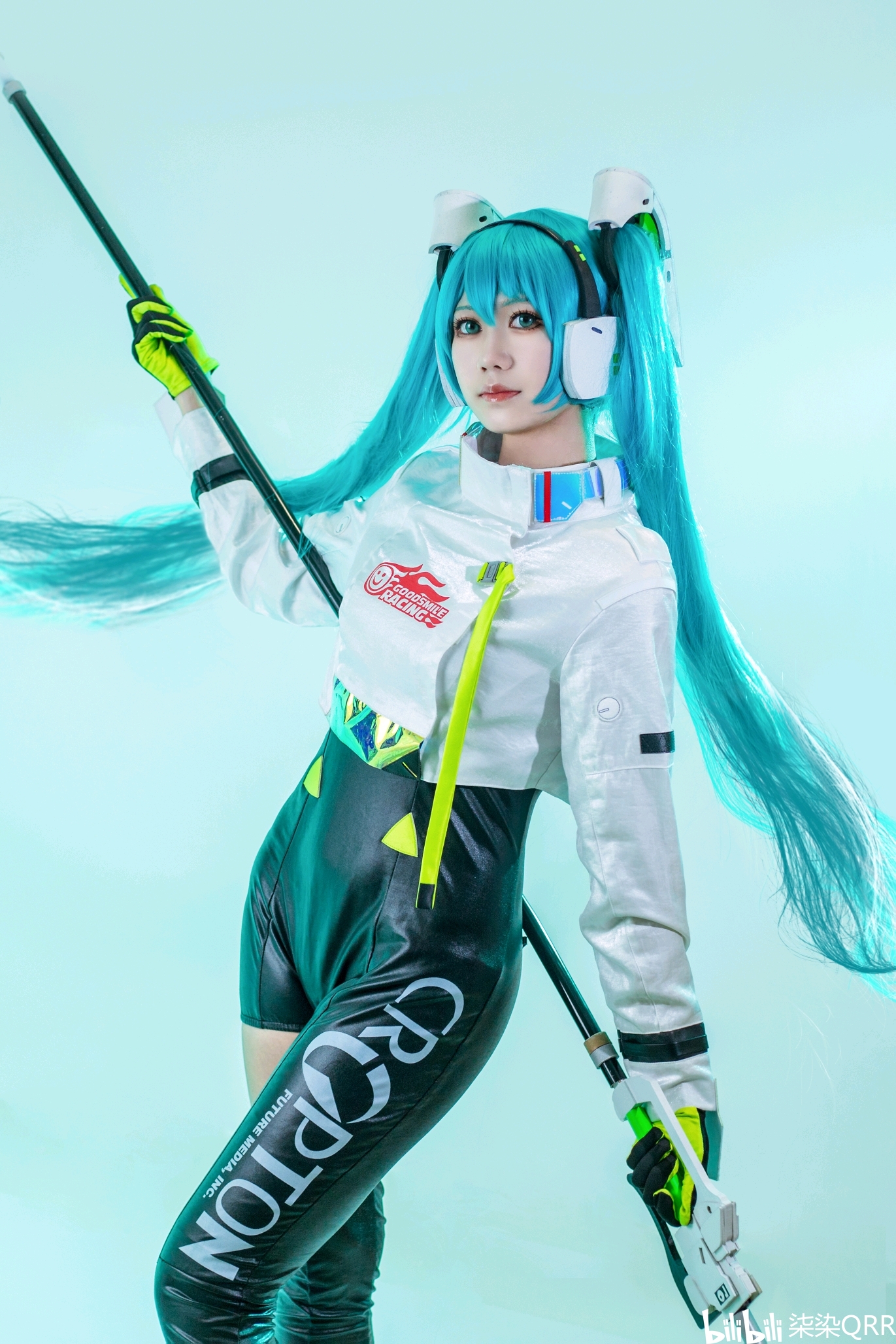 【初音未来cos】赛车miku 哔哩哔哩