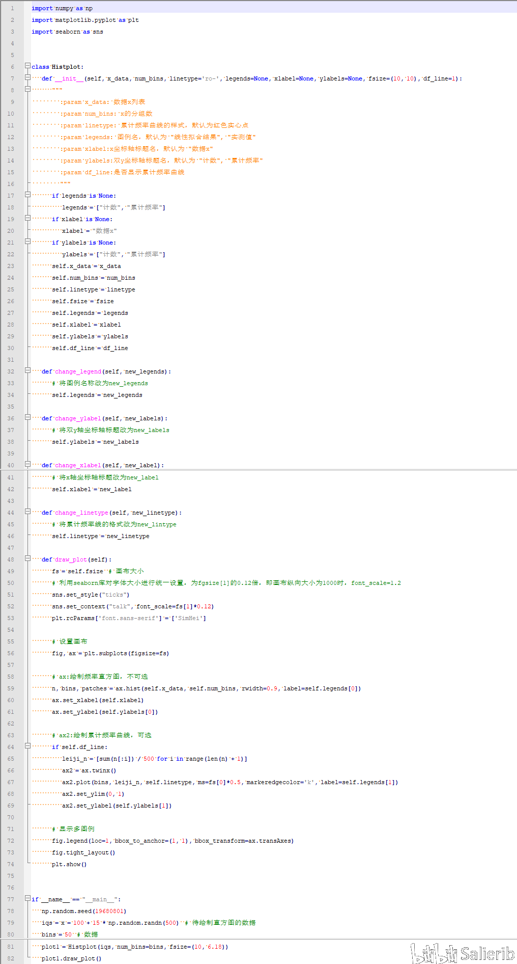 Python画频率直方图【python常用图件绘制02】频率、累计频率双纵坐标轴图 Csdn博客 
