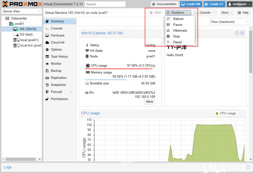 平替VMware？开源虚拟化管理平台Proxmox VE（七）VM的管理 - 哔哩哔哩