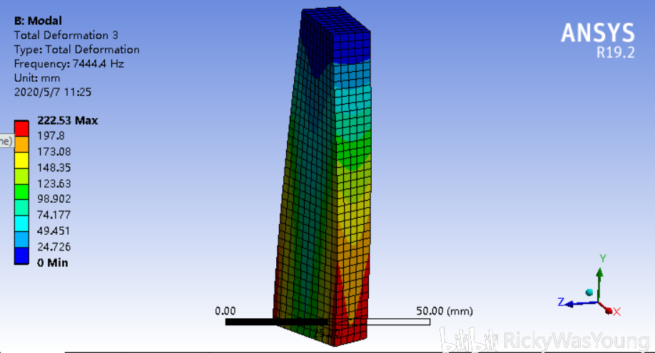 ANSYS19.2模态分析-什么是模态分析？如何划分网格？自由模态和普通模态如何设置？ - 哔哩哔哩