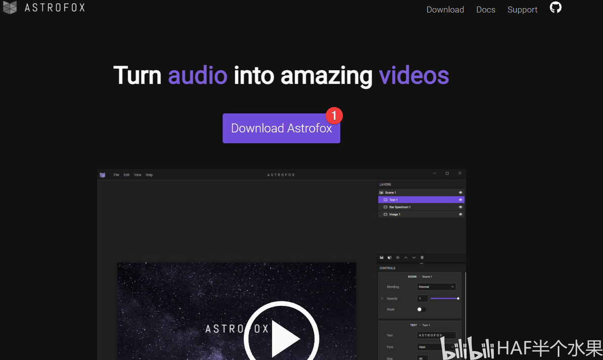 Astrofox简单教程 - 哔哩哔哩
