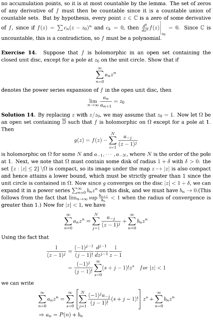 Stein Complex Analysis 复分析第二章答案 - 哔哩哔哩