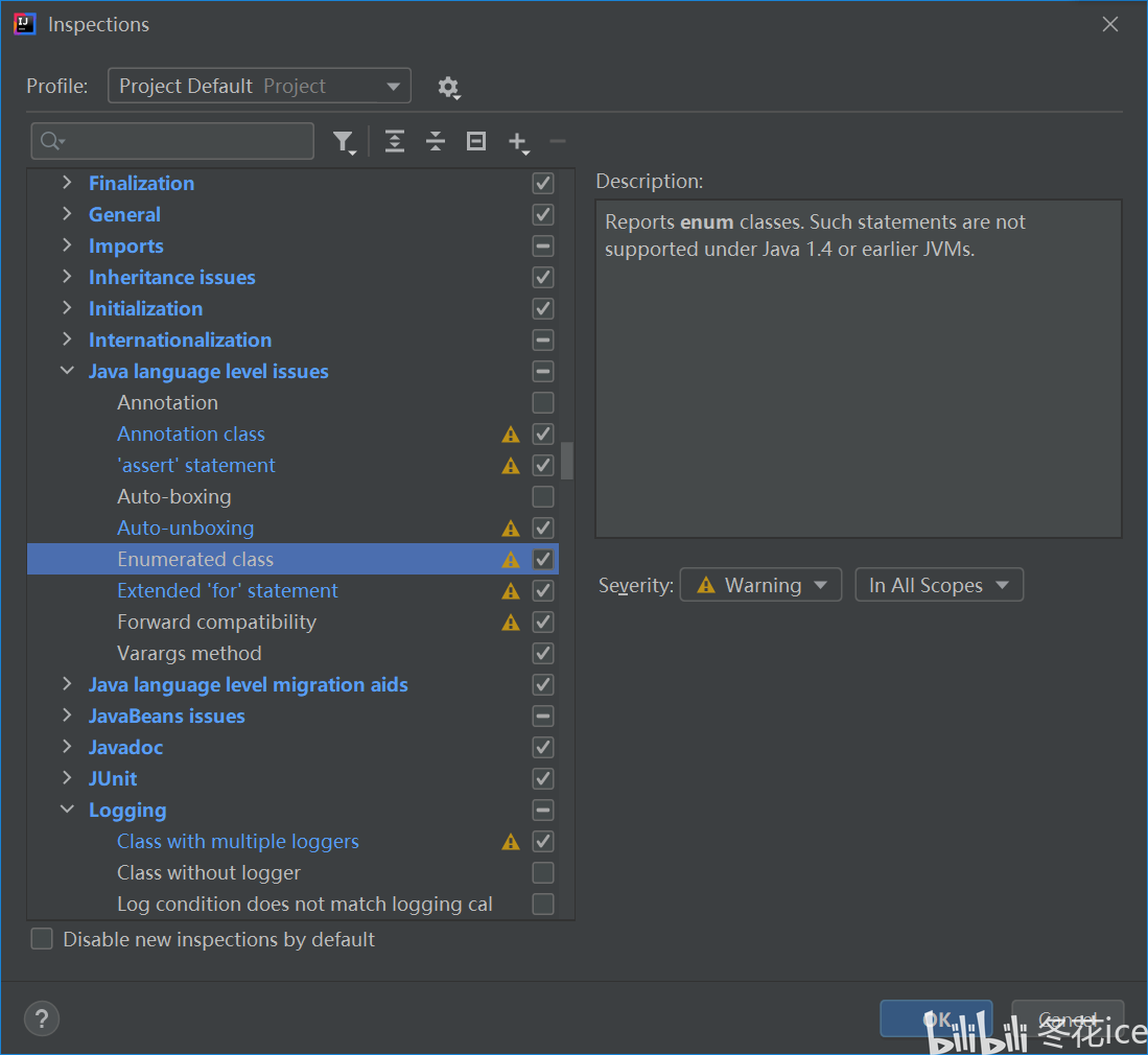 IntelliJ idea的抑制警告(SuppressWarnings)的使用方法 - 哔哩哔哩