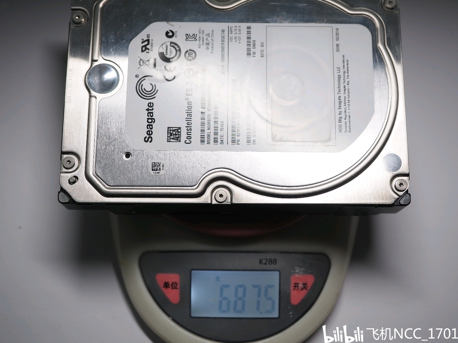 希捷 Constellation ES.3 ST4000NM0033 拆解图赏 - 哔哩哔哩