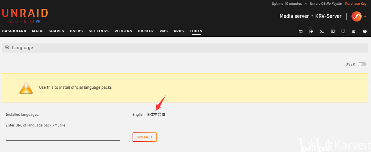 保姆级幼教级UNRAID入门，和解决插件商店及插件安装的网络问题 - 哔哩哔哩