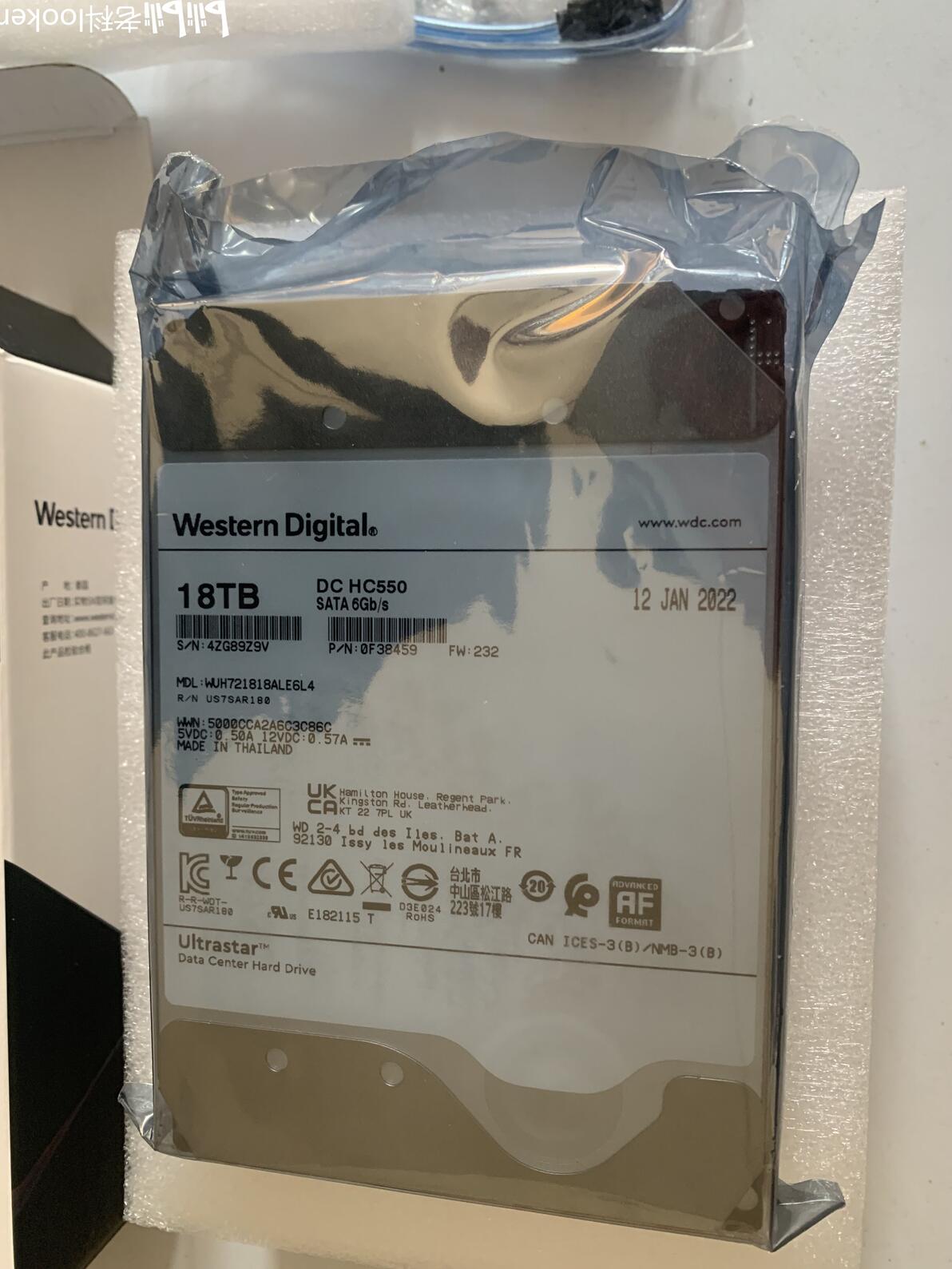 容量与速度？我全都要！——西部数据WD HC550 18TB评测 - 哔哩哔哩