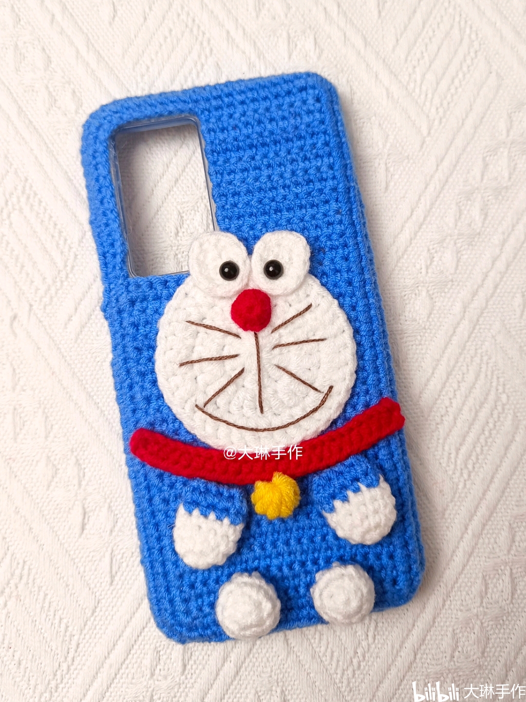 钩针哆啦a梦手机壳 DIY手机壳 - 哔哩哔哩