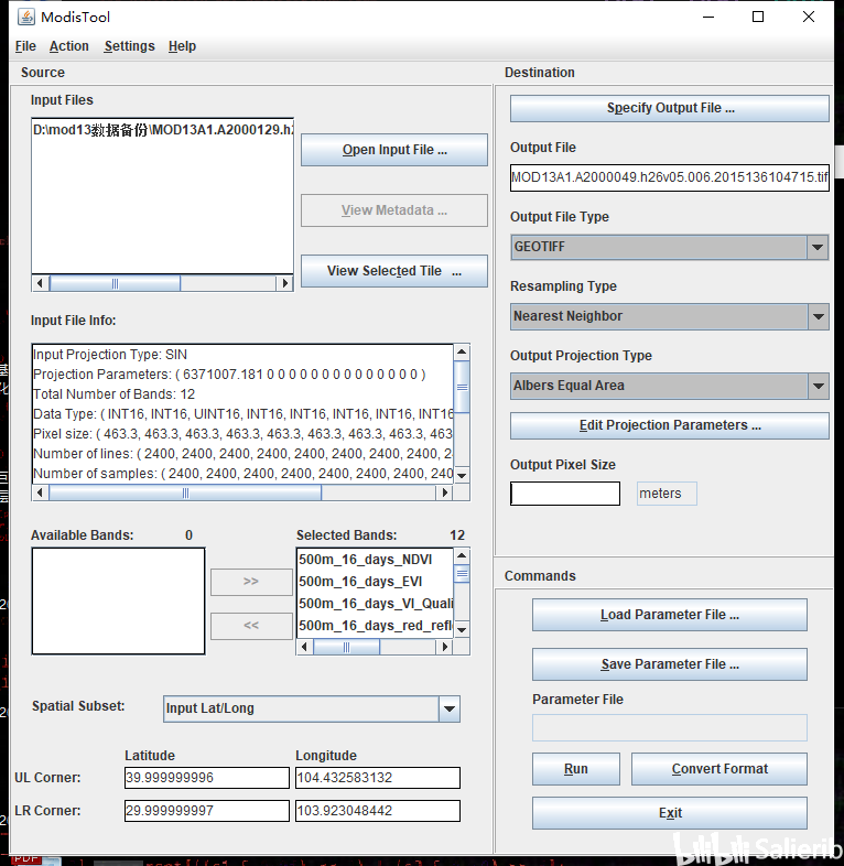 [MODIS数据处理#1]利用MRT工具预处理MODIS数据——以MOD16、MOD13为例 - 哔哩哔哩