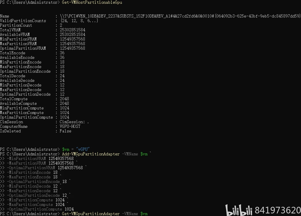 在Hyper-V中配置vGPU - 哔哩哔哩