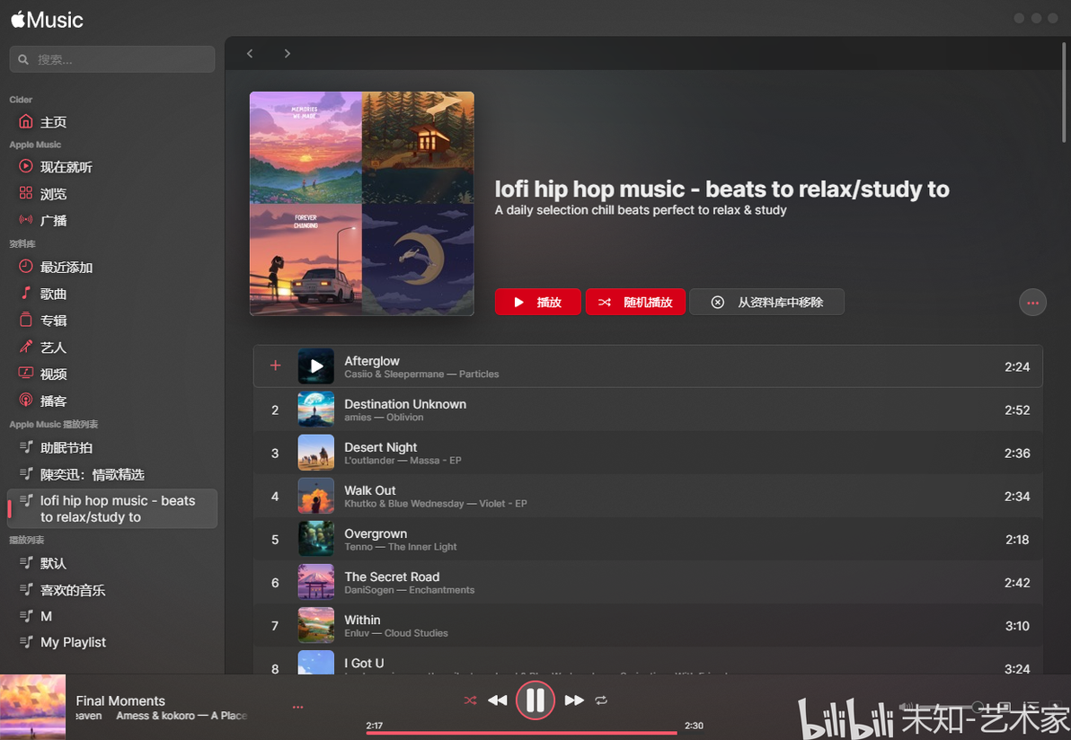 Cider--高质量Apple Music第三方win中文客户端 - 哔哩哔哩
