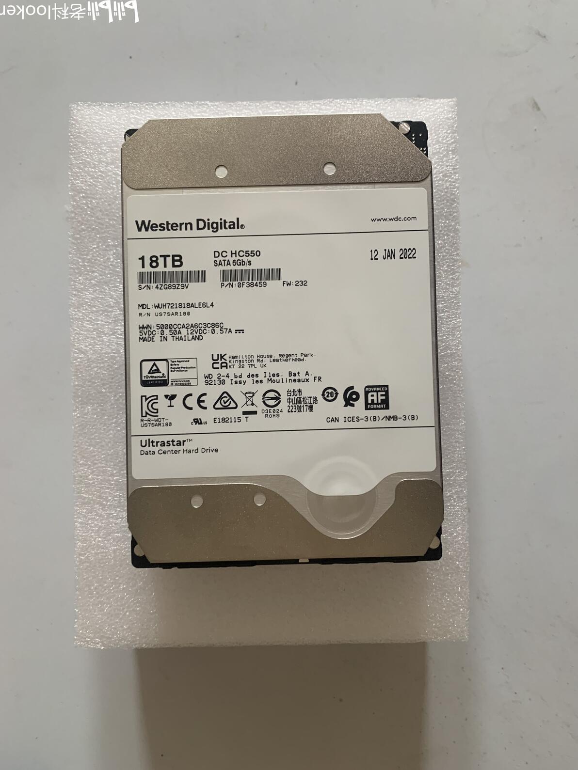 容量与速度？我全都要！——西部数据WD HC550 18TB评测 - 哔哩哔哩