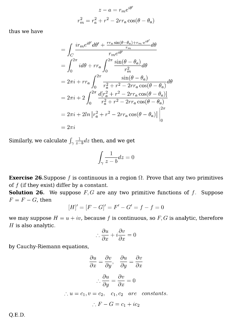 Stein Complex Analysis 复分析第一章答案 - 哔哩哔哩
