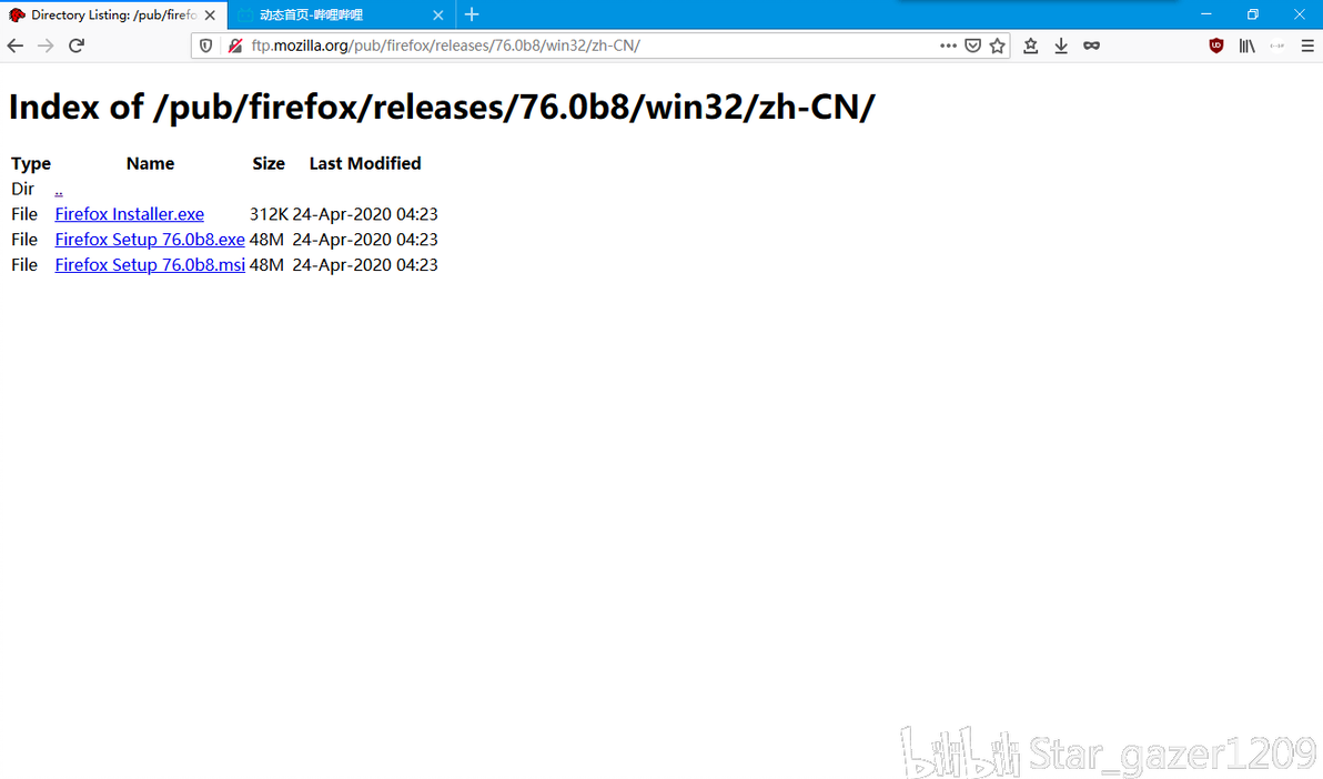 使用Mozilla FTP服务下载火狐(Firefox)浏览器 - 哔哩哔哩