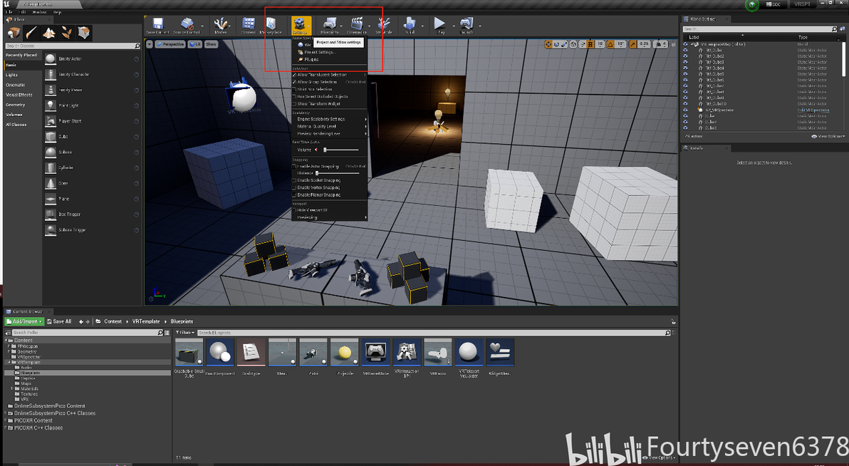 PICO4-UE4.27为例的VR模版串流工序 - 哔哩哔哩