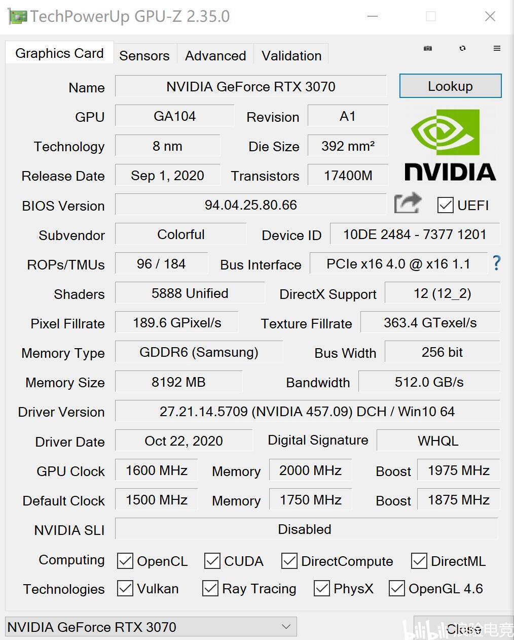 【火神拆解】七彩虹 RTX3070 Vulcan OC 拆解评测（含5600X VS 3600对比数据） - 哔哩哔哩
