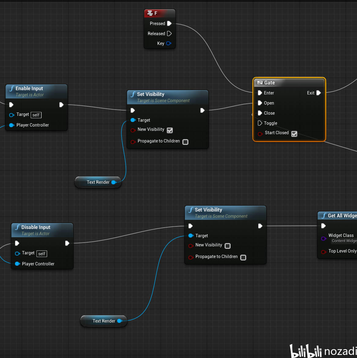 小白也能学会的UE4蓝图：如何实现【按键弹出物品信息UI】 - 哔哩哔哩