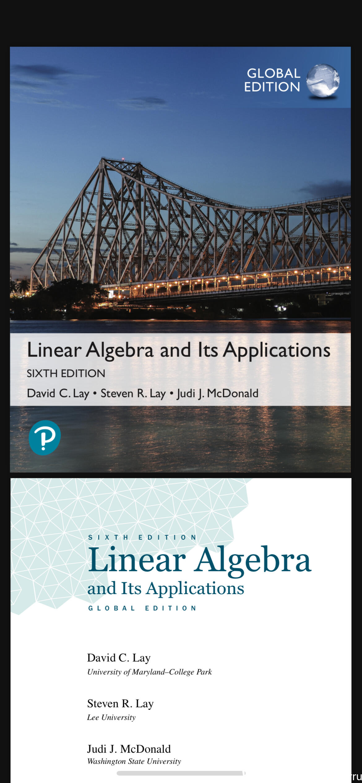 David C. Lay 线性代数及其应用（6th） - 哔哩哔哩