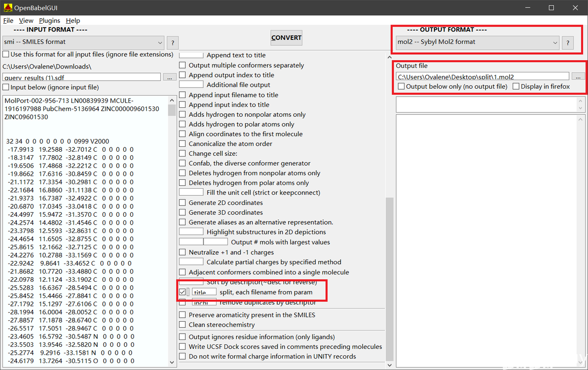 一种使用OpenBabel将包含多个小分子的sdf文件转化为仅包含单个小分子的mol2文件的方法 - 哔哩哔哩