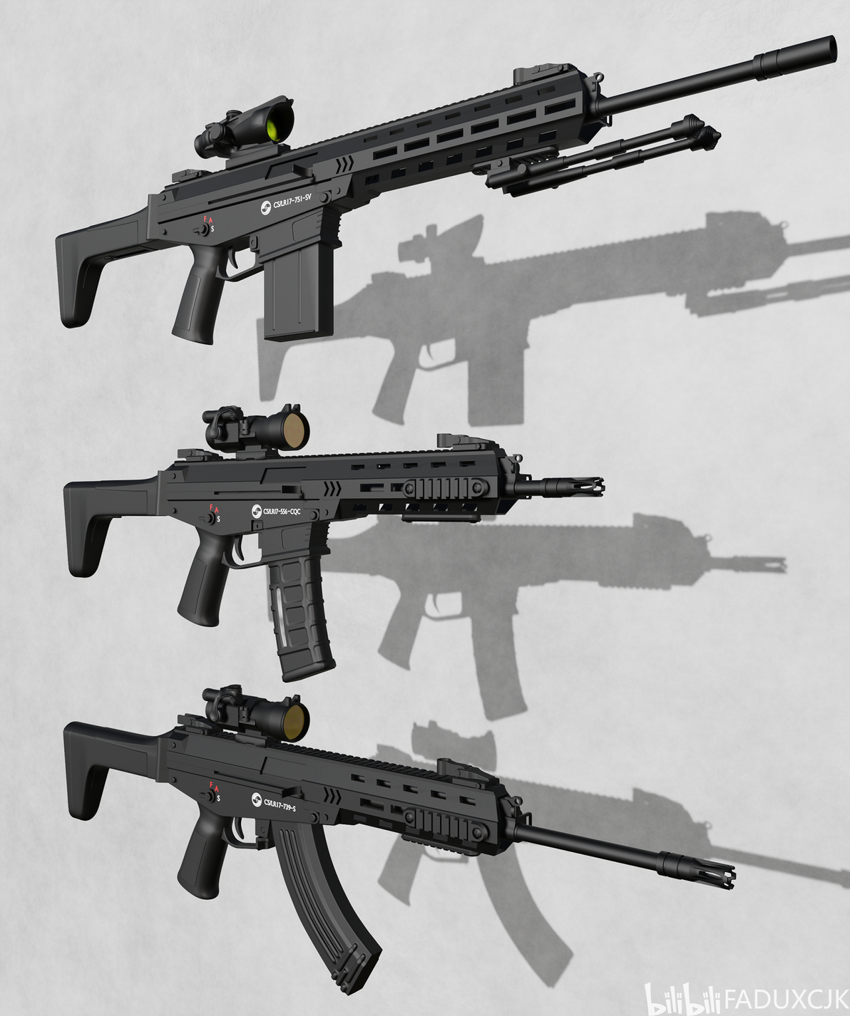 国产CS/LR17模块化步枪 - 哔哩哔哩
