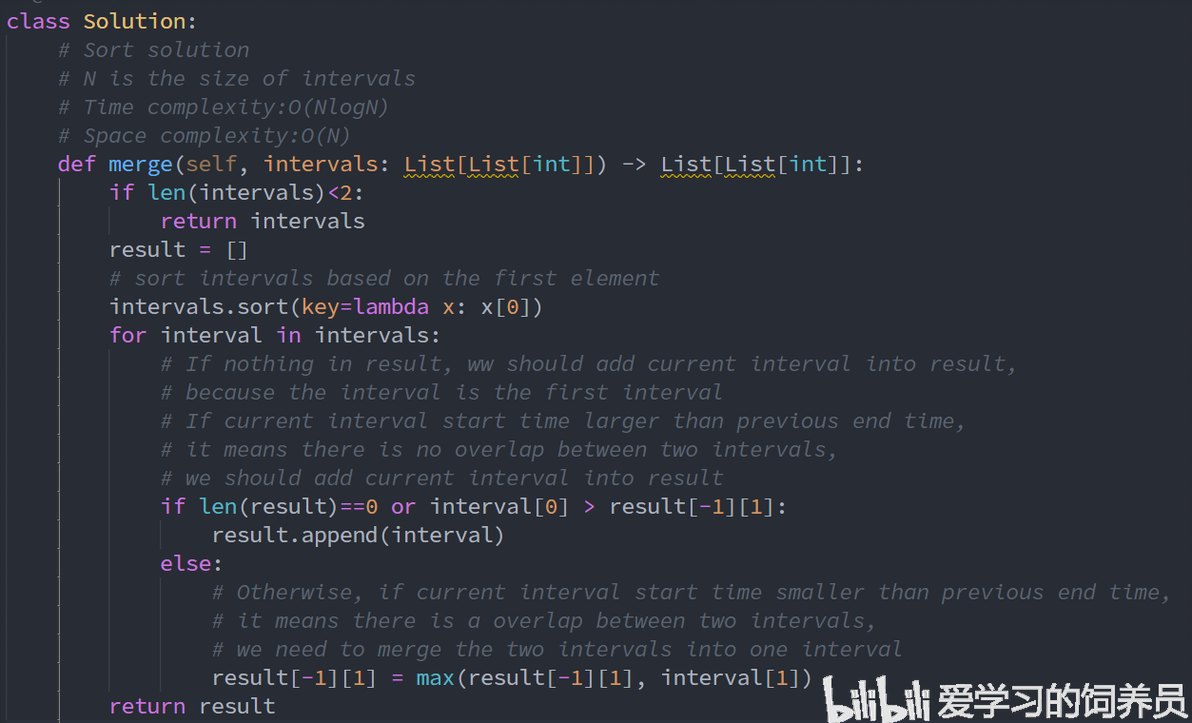 Leetcode力扣 56 | 合并区间 Merge Intervals - 哔哩哔哩