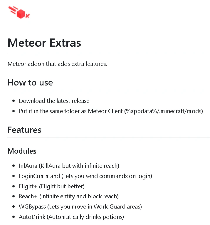 [彗星端]MeteorClient插件整理及功能介绍 - 哔哩哔哩