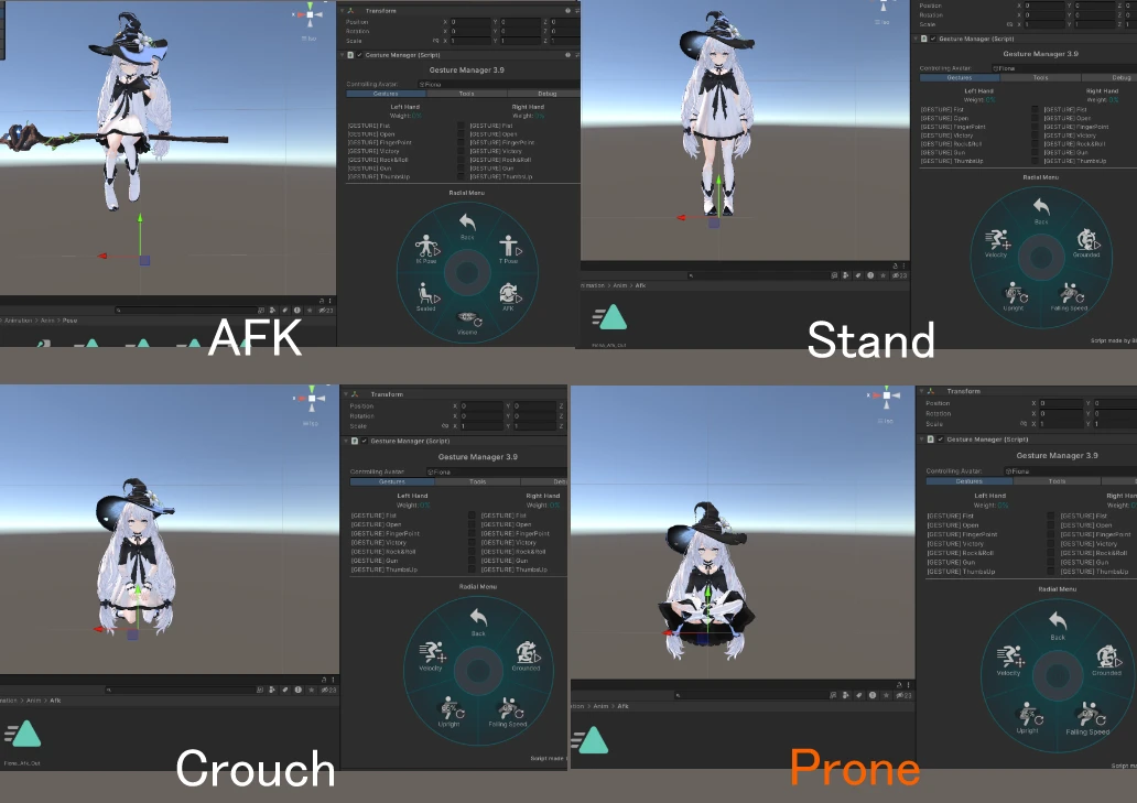 【VRC】修改GoGoLoco姿势和AFK—Unity - 哔哩哔哩
