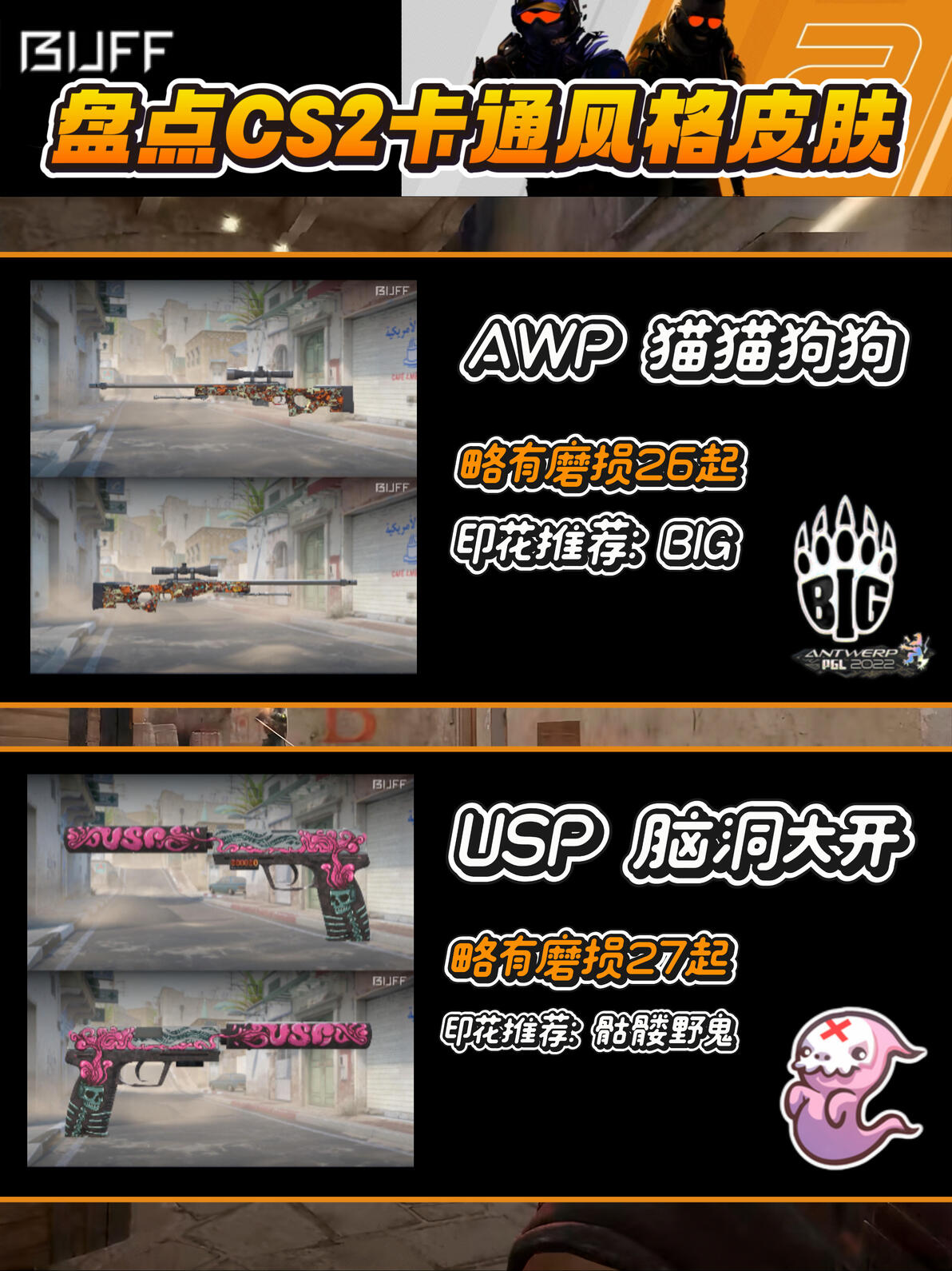 盘点CS2卡通风格枪皮🤩 - 哔哩哔哩