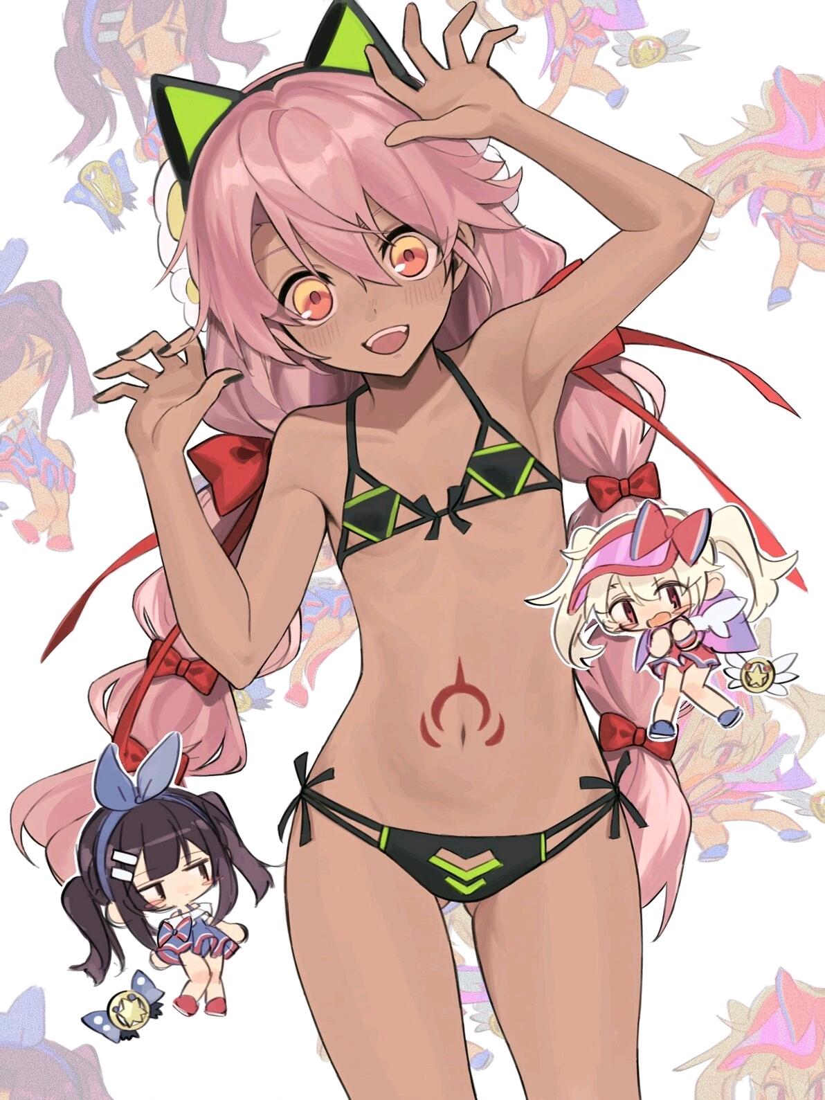 FGO泳装克洛伊（小黑）介绍：自动退场的增伤插件，缺点是cost高 - 哔哩哔哩