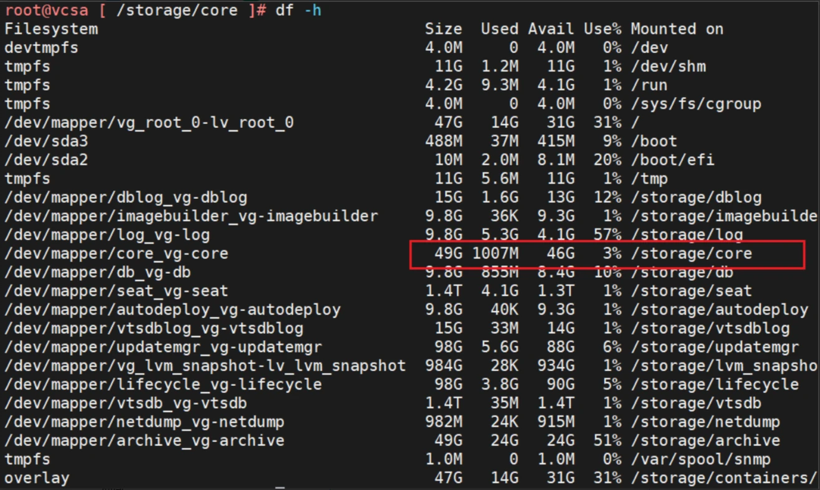 vCenter Appliance /storage/core空间满处理方法 - 哔哩哔哩