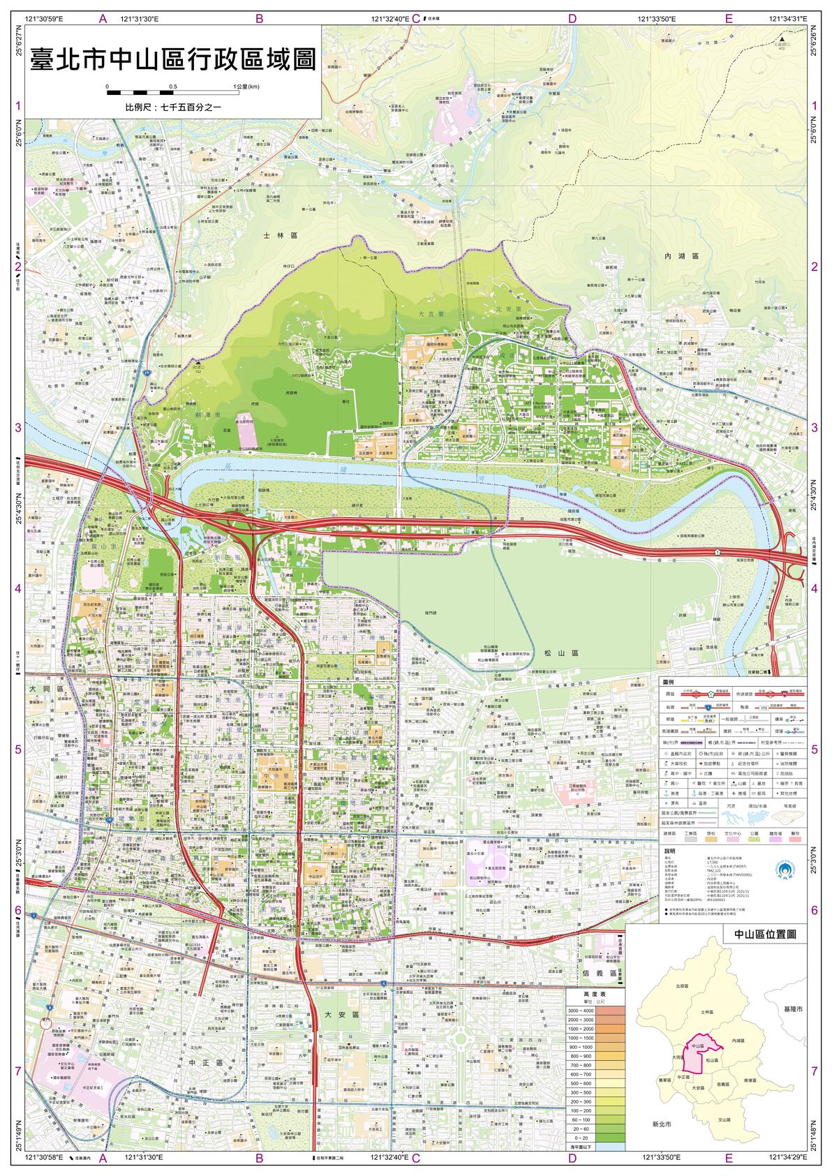 台湾省“地区”台北市（区、县级）行政区划超详细全要素地理地图 - 哔哩哔哩